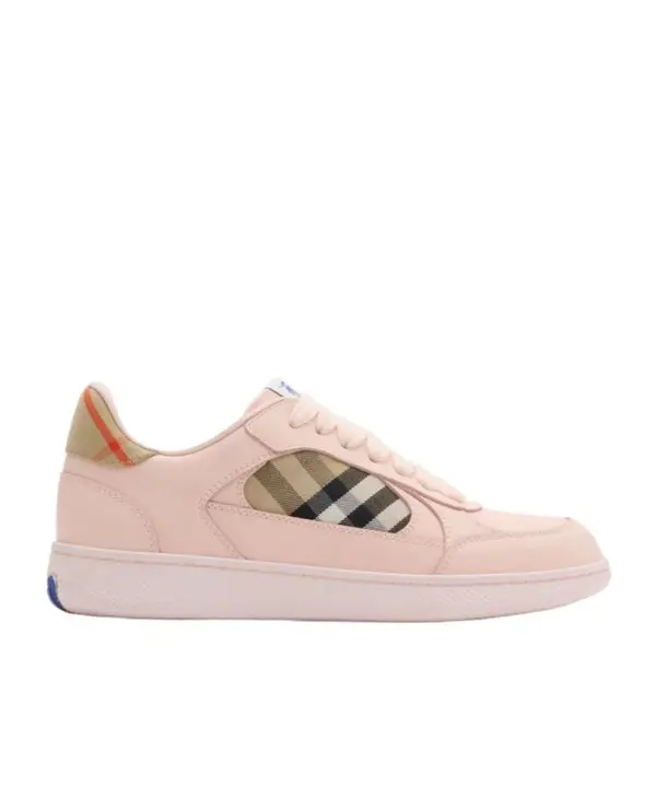 Burberry Checked Lace-up Sneakers - Flora/sand