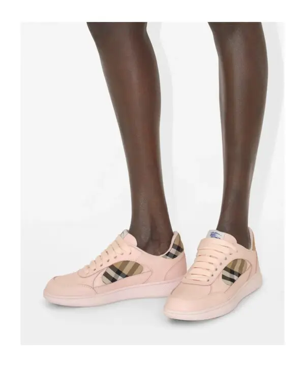 Burberry Checked Lace-up Sneakers