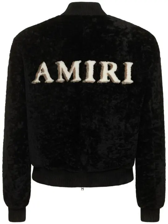 Amiri Fur Bomber Jacket With Zip Front