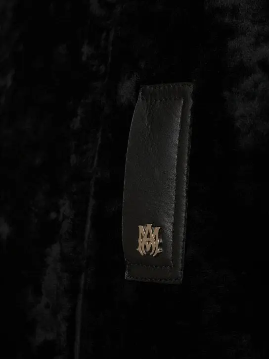 Amiri Fur Bomber Jacket With Zip Front