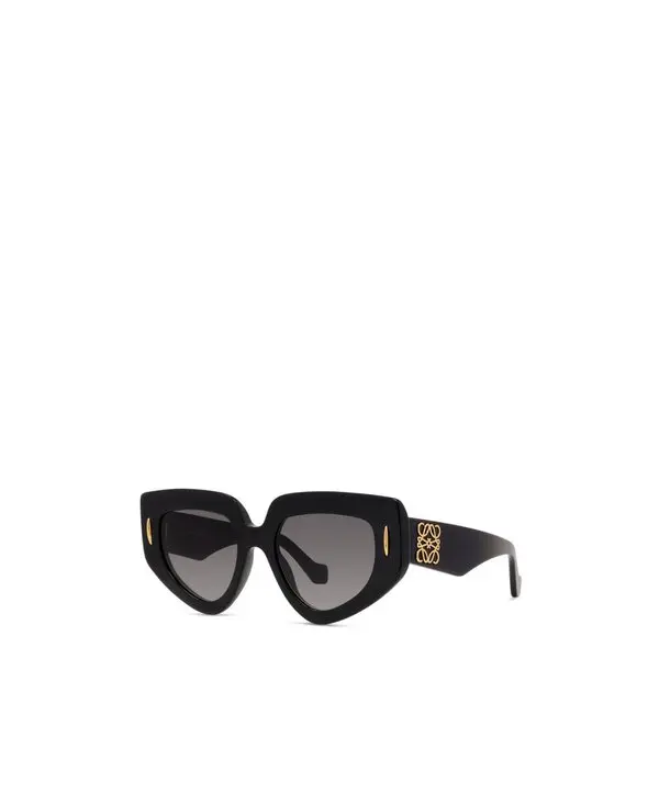 Loewe Anagram Geometric Frame Sunglasses - Black