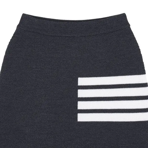Thom Browne 4-bar Fitted Knit Skirt