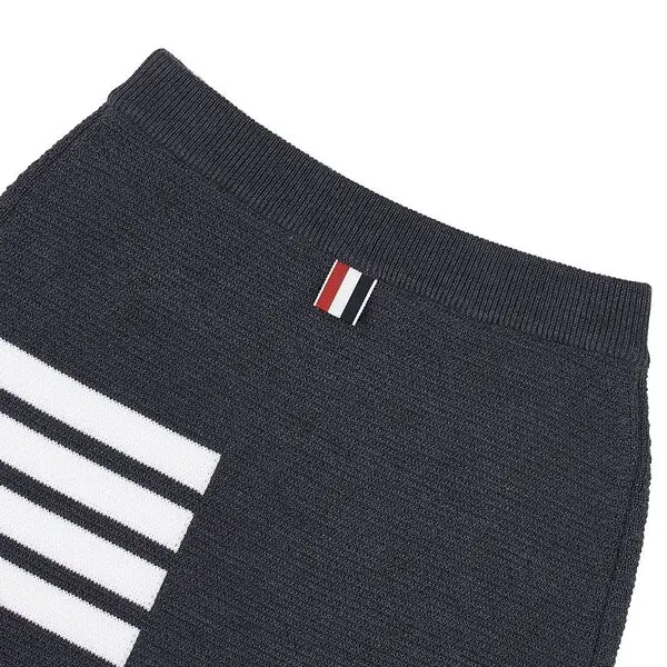 Thom Browne 4-bar Fitted Knit Skirt