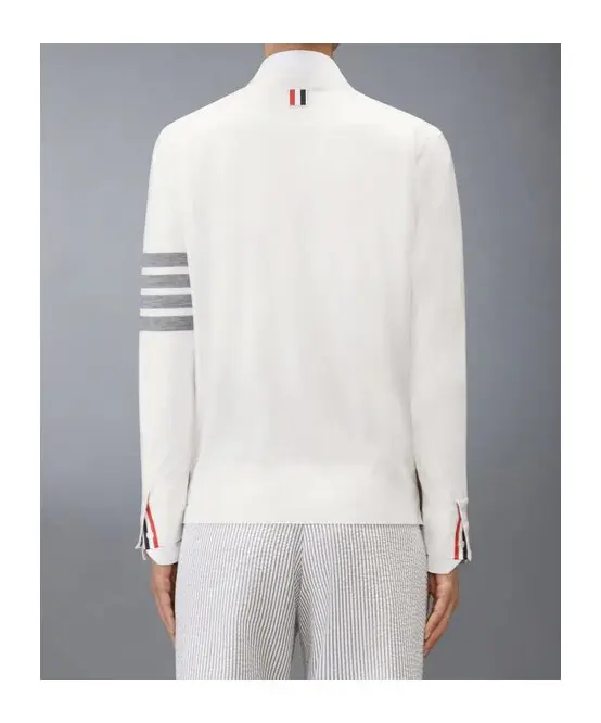 Thom Browne Four-bar Merino Wool Cardigan