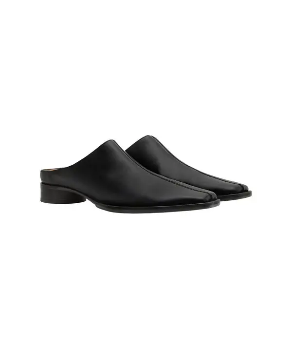 MAISON MARGIELA Square Toe Leather Mules
