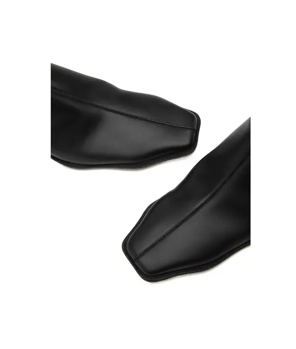 MAISON MARGIELA Square Toe Leather Mules