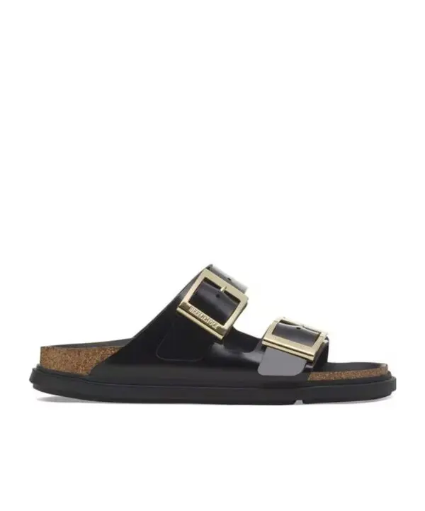 BIRKENSTOCK Arizona Buckle-fastening Sandals - High Shine Black