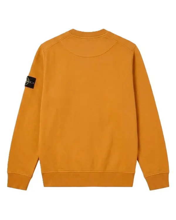 Stone Island Crewneck Sweatshirt With Appliqu - Orange