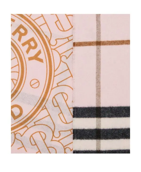 Burberry Tb Logo-print Reversible Check Scarf