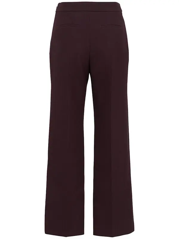 Chloé Wool Crepe Straight Leg Pants
