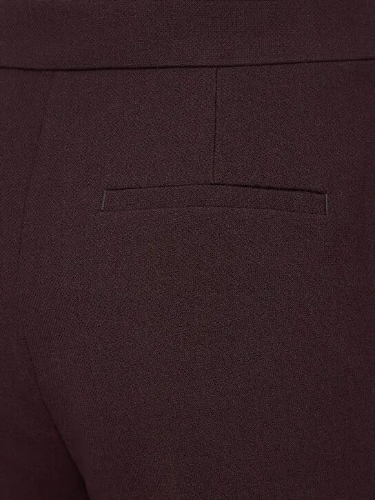 Chloé Wool Crepe Straight Leg Pants