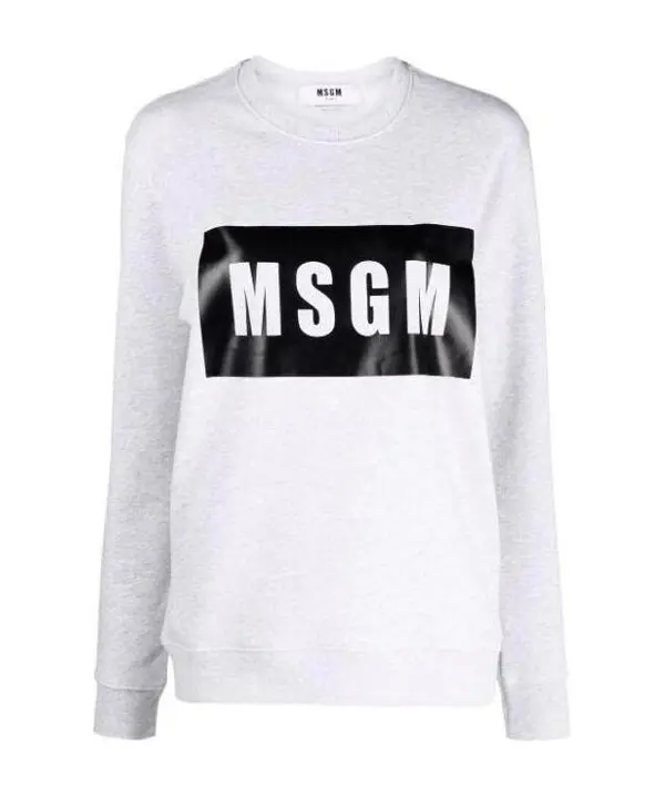 MSGM Logo Print Sweatshirt - White