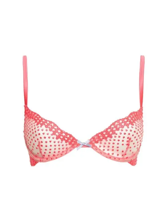 FLEUR DU MAL Dotty Demi Bra - Pink