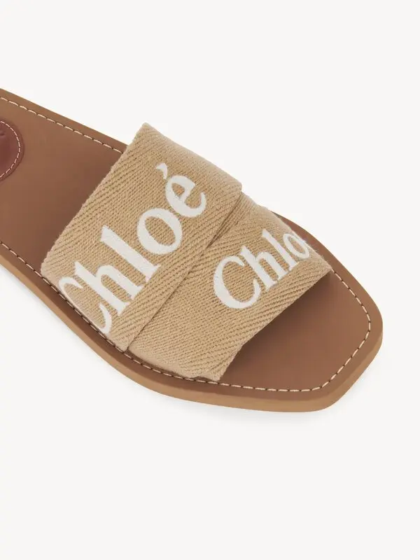 Chloé Woody Flat Mules - Nude