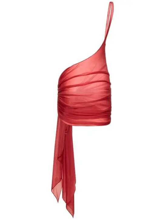 MUGLER One-shoulder Wrap Skirt