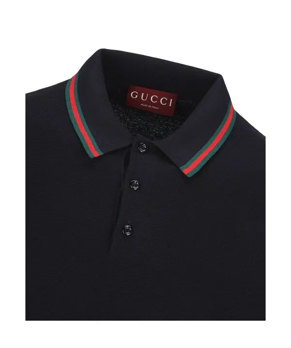 Gucci Web Detailed Polo Shirt