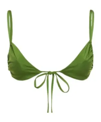Christopher Esber Tie Front Back Bikini Top - Green