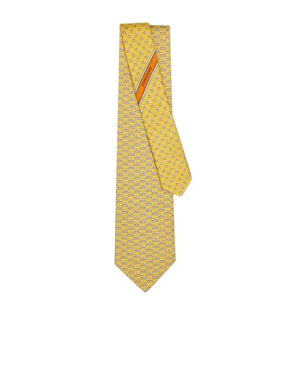 FERRAGAMO Terrier Printed Silk Neck Tie