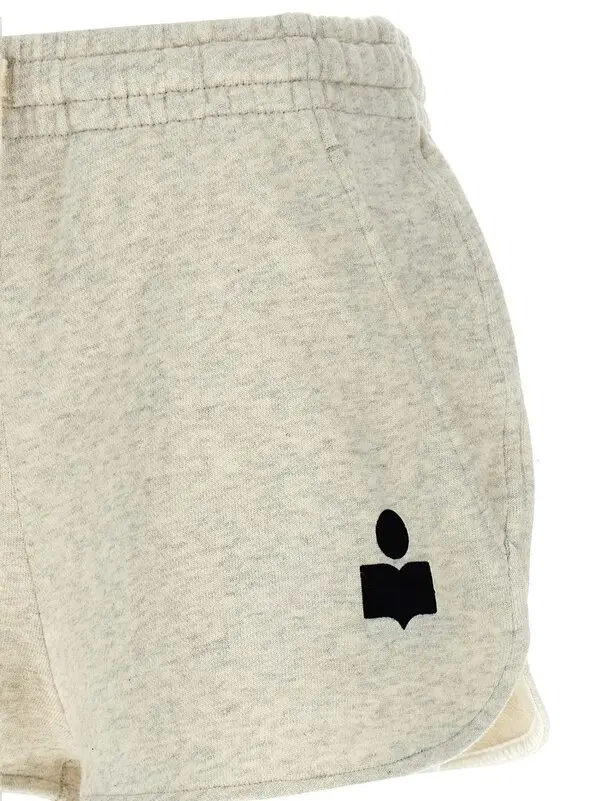 Isabel Marant Étoile Mifa Logo-flocked Mini Shorts