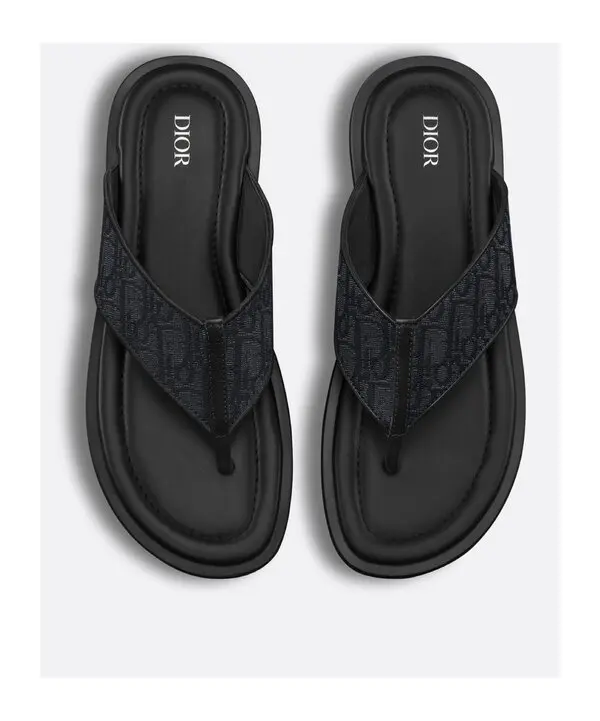 Dior Logo Jacquard Slip-on Sandals