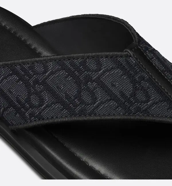 Dior Logo Jacquard Slip-on Sandals