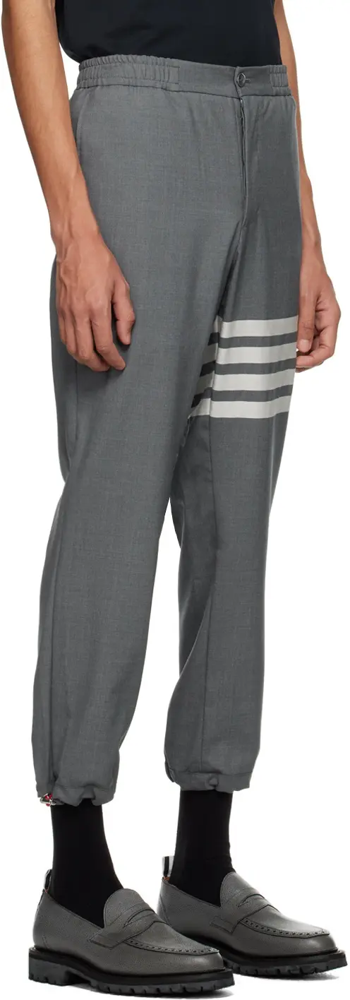 Thom Browne 4-bar Straight Leg Trousers - Medium Gray