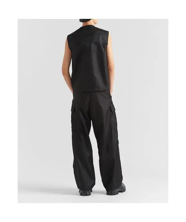Prada Logo Plaque Zip-up Gilet
