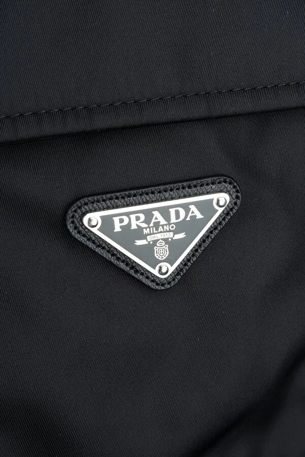 Prada Logo Plaque Zip-up Gilet
