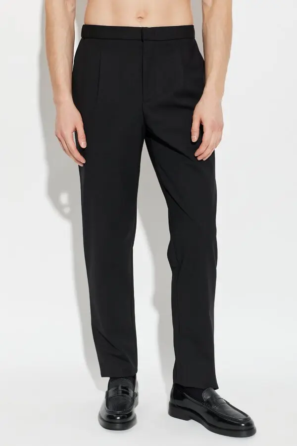 Emporio Armani Tailored Pleated Trousers - Black