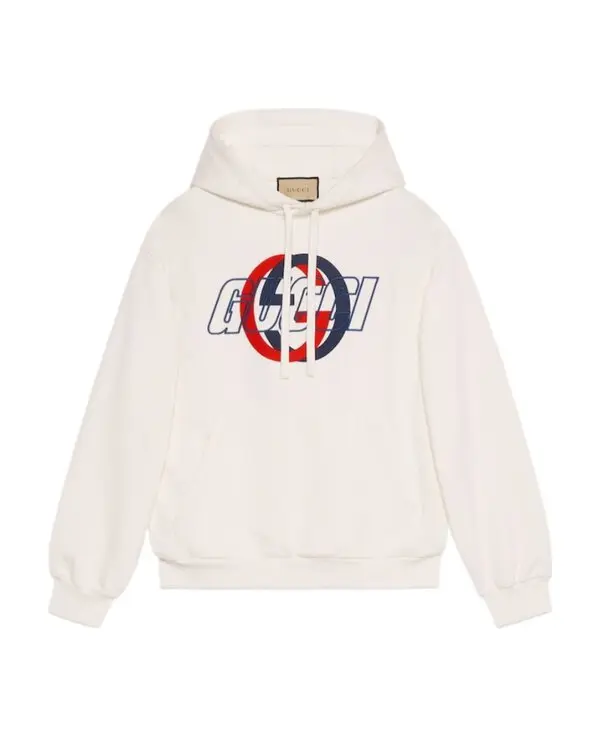 Gucci Logo Printed Drawstring Hoodie