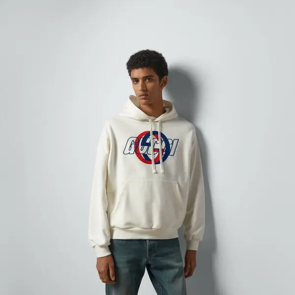 Gucci Logo Printed Drawstring Hoodie