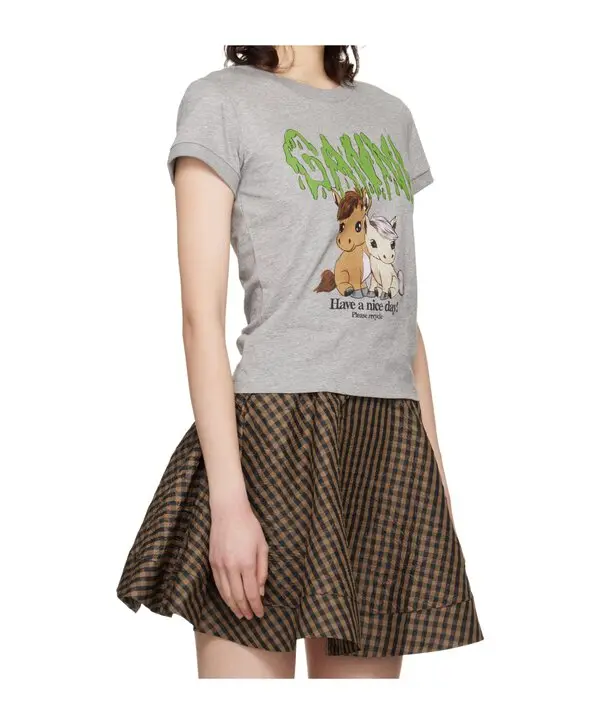 GANNI Horse Print T-shirt