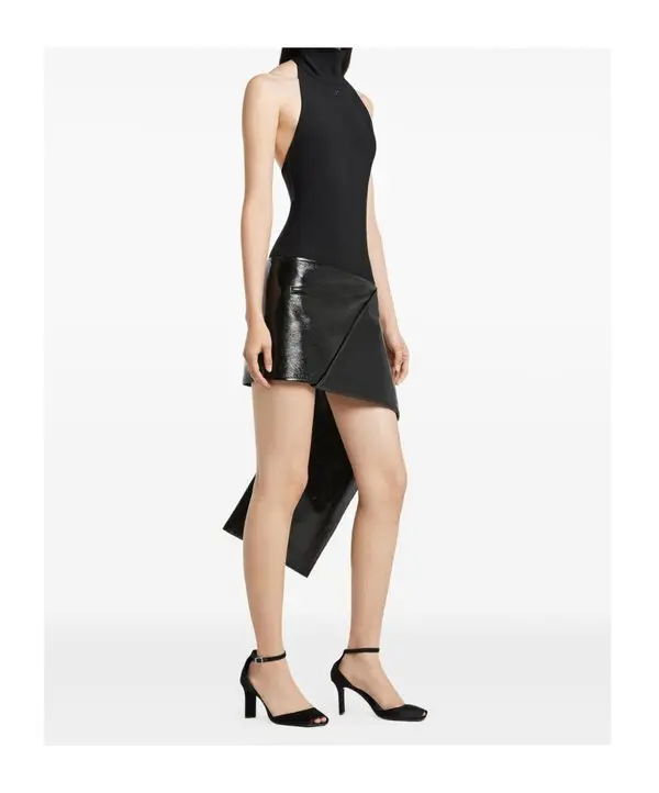 COURREGES Halter Neck Backless Bodysuit With Logo Detail