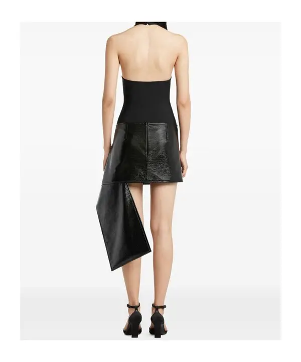 COURREGES Halter Neck Backless Bodysuit With Logo Detail
