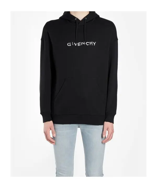 Givenchy Logo Embroidered Cotton Hoodie