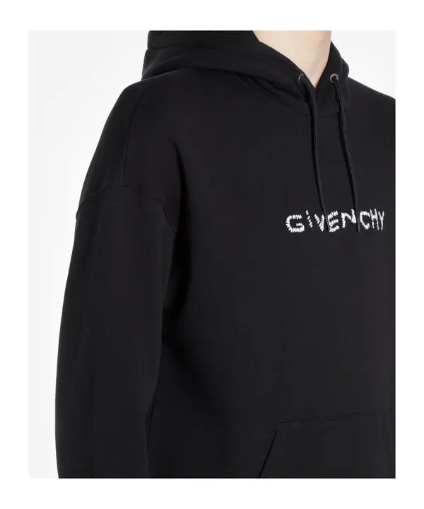 Givenchy Logo Embroidered Cotton Hoodie