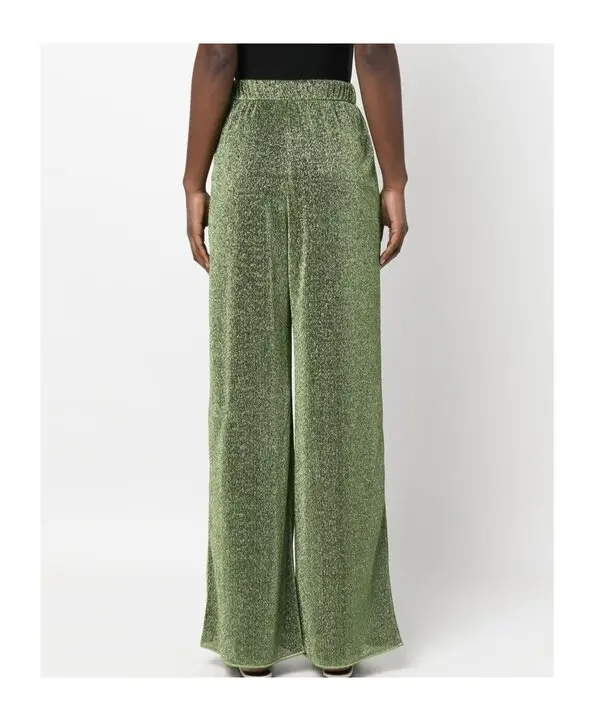 Oseree Lurex-detail High-waisted Trousers