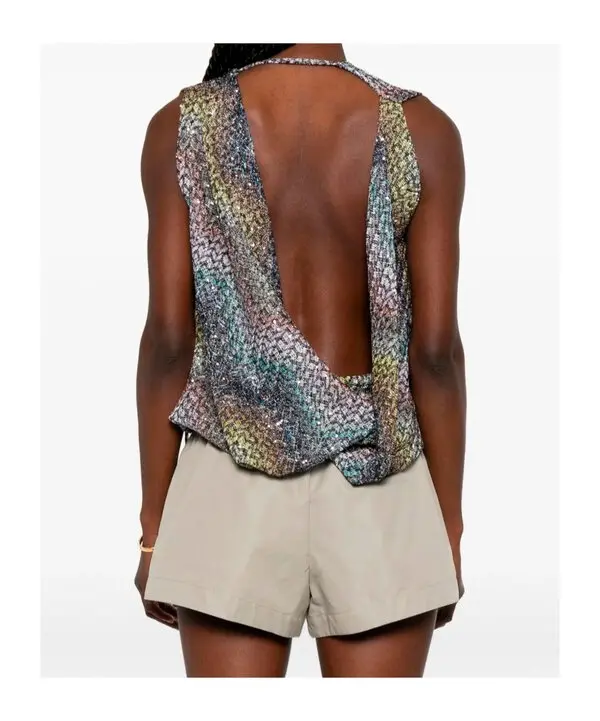 Missoni Draped Lurex Knit Top