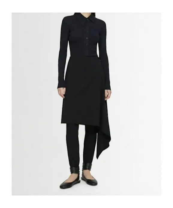 Attico Tailored Pants With Asymmetrical Overlay