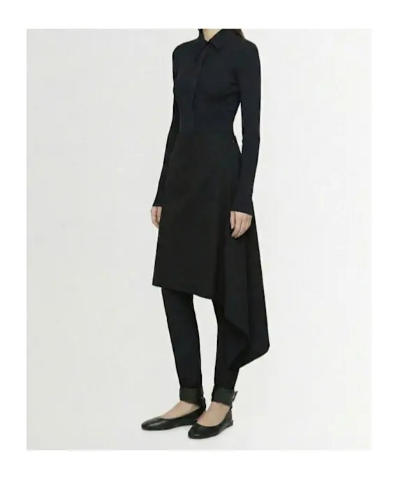 Attico Tailored Pants With Asymmetrical Overlay
