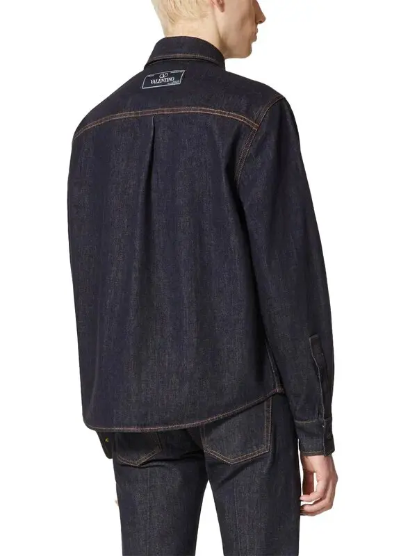 Valentino Garavani Logo-patch Denim Shirt