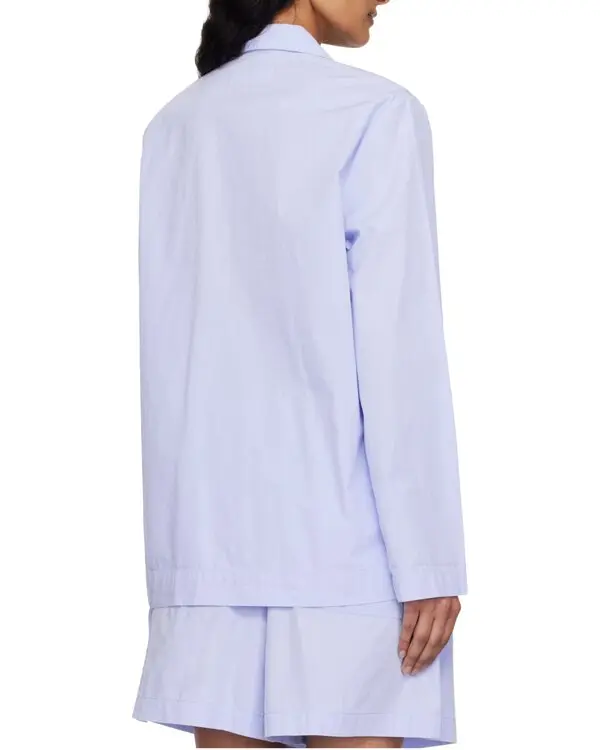 TEKLA Long Sleeved Pajamas Shirt - Blue
