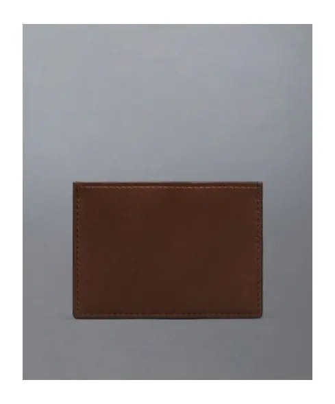 Thom Browne Leather Card Holder - Brown