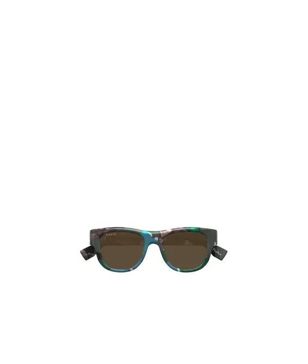 Gucci Geometric Frame Sunglasses - Brown