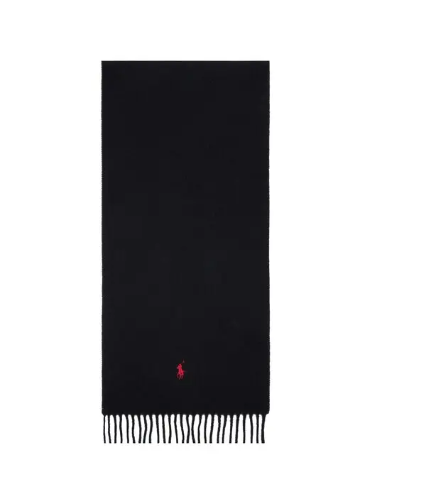 Polo Ralph Lauren Fringed Scarf - Black