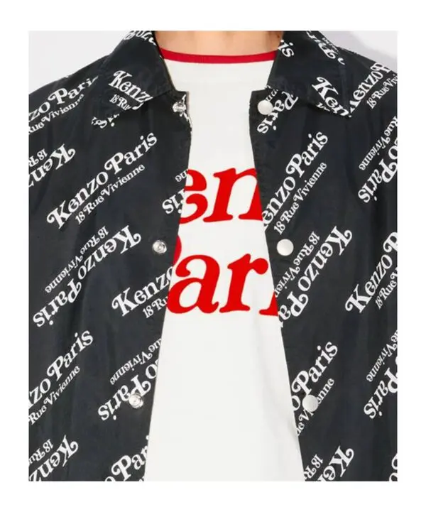 Kenzo All-over Logo Printed Windbreaker