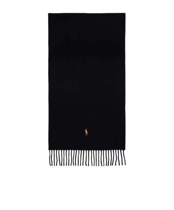 Polo Ralph Lauren Fringed Scarf - Black