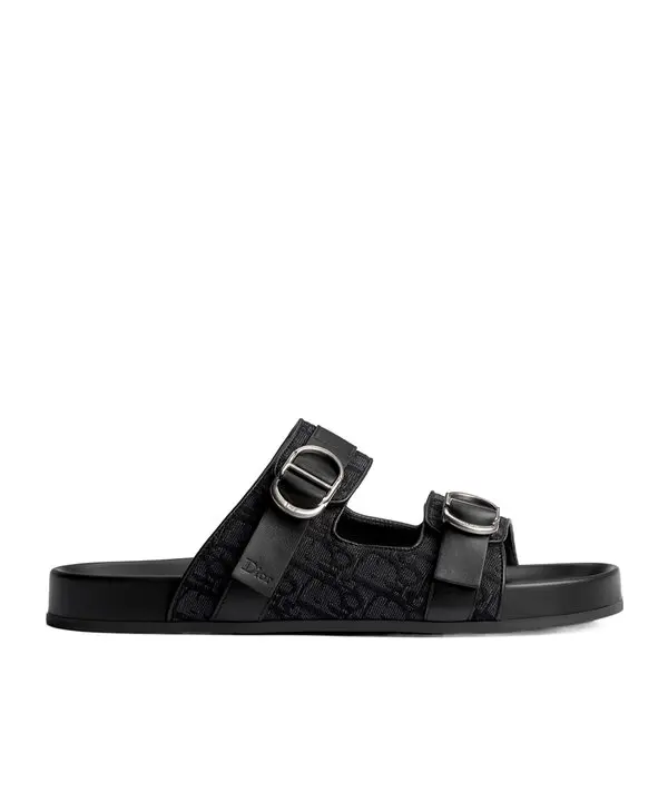 Dior Aqua Sandals With Buckle Detailing - Black