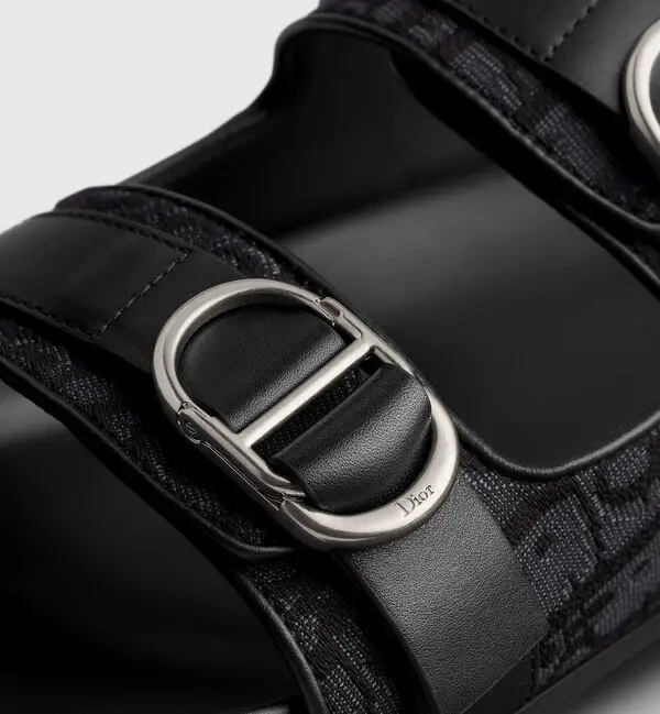 Dior Aqua Sandals With Buckle Detailing - Black