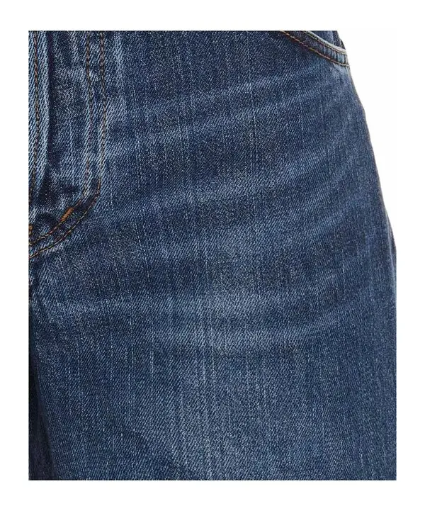 Chloé High-waisted Denim Shorts With Engraved Horn Buttons